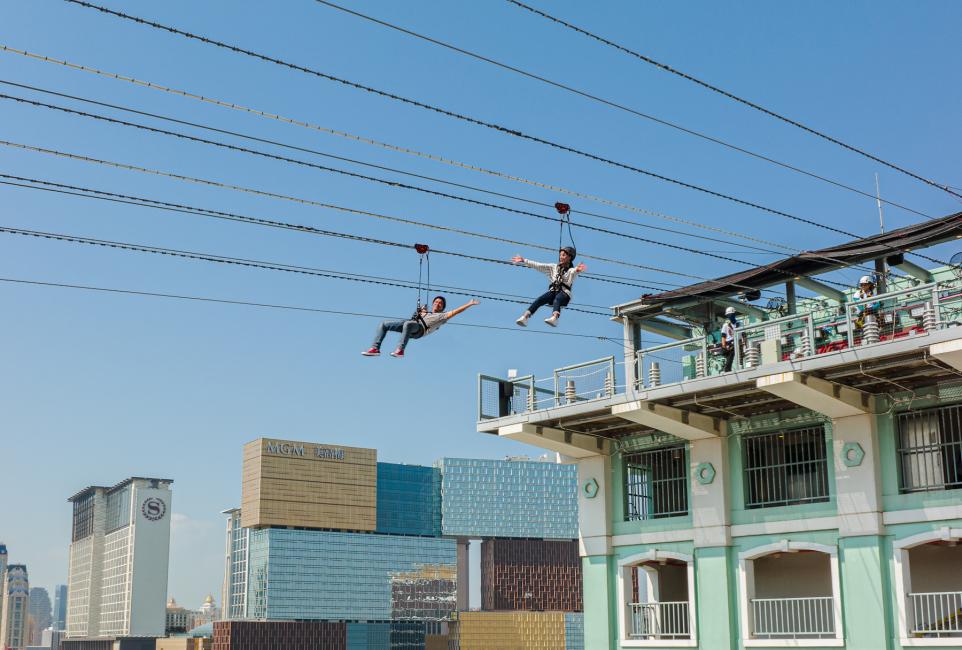 【Macao Fun Spot】"Macau Zipline" แหล่งท่องเที่ยวบันเทิงซิปไลน์เมืองที่ ...
