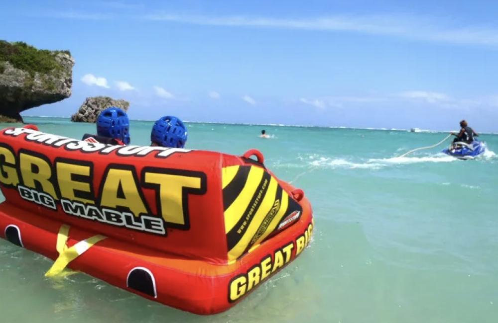[Okinawa Nanjo] Banana boat & Big Marble experience near Naha! Full of ...