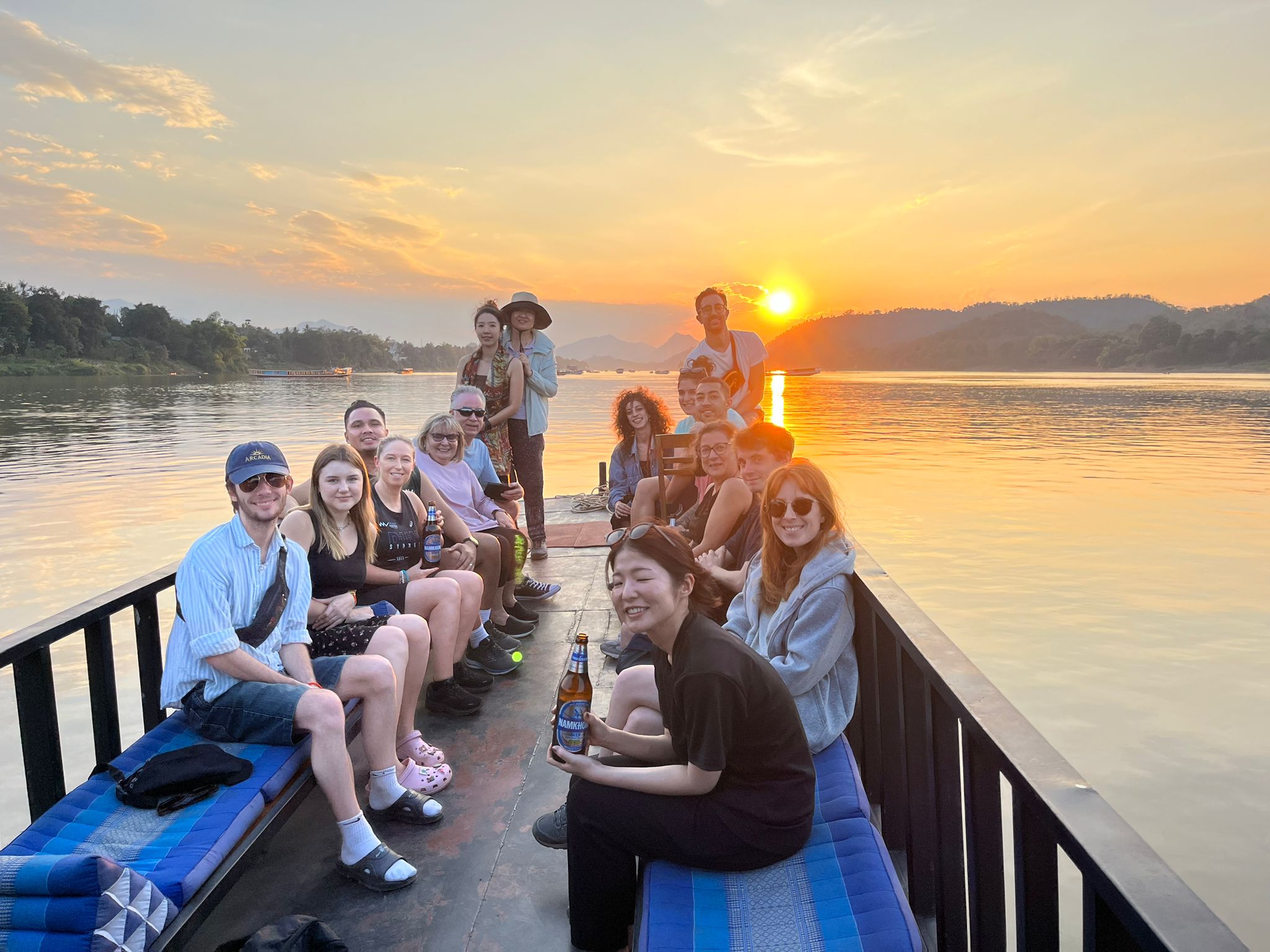 Day Tour: Kuang Si Waterfalls and Mekong River Cruise to Pak Ou Caves ...