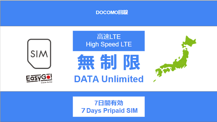 Japan SIM Card | 7-Day Unlimited Data 4G/LTE SIM Card | Pick Up at ...
